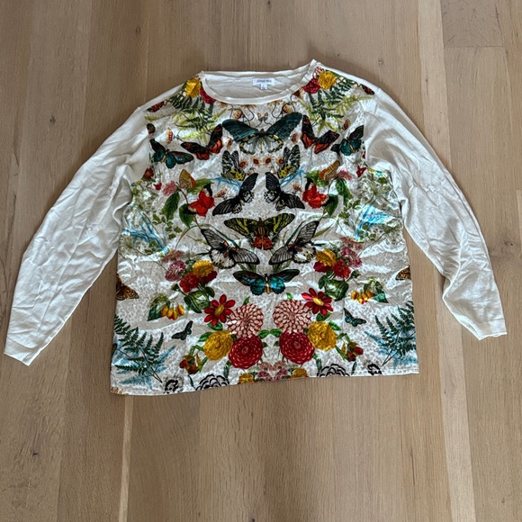 Johnny Was | Sweaters | Johnny Was Multicolor Floral And Butterfly ...